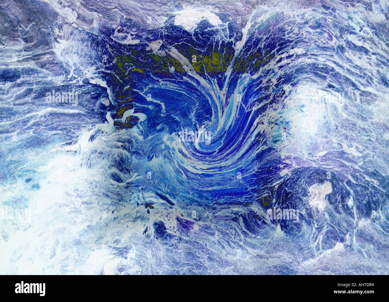 Swirling water effect in blues and white Stock Photo - Alamy