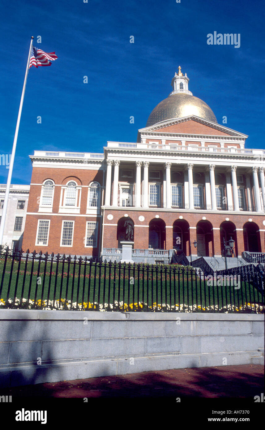 The Massachusetts State Capitol Building in Boston Stock Photo - Alamy