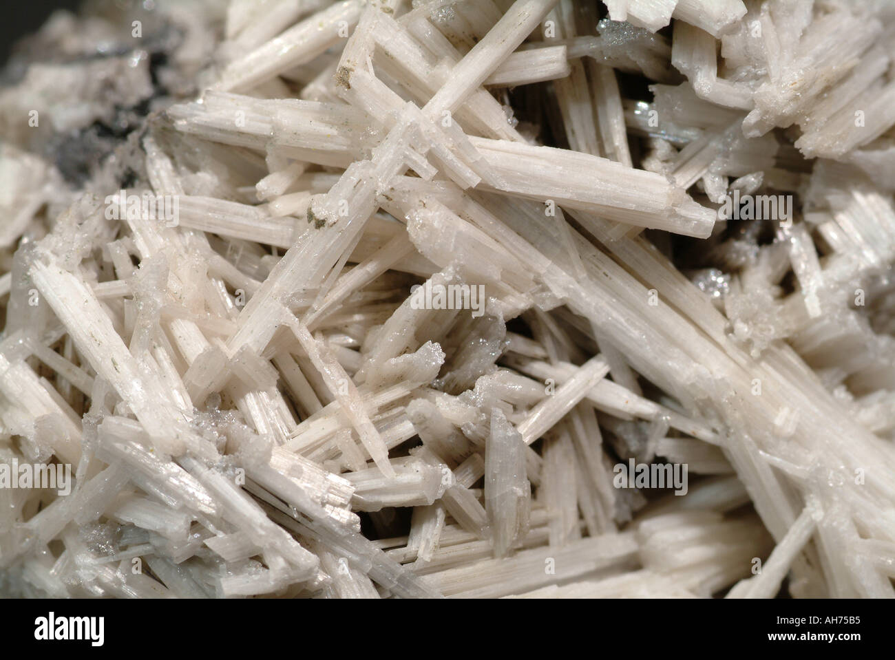 Mineral Cerussite, Cheese straw crystals, Tynagh mine, Co. Galway ...