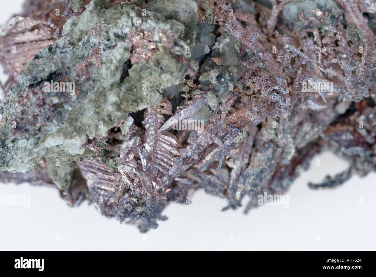 Mineral Silver, heringbone crystal formation on grey matrix, Batopilas ...