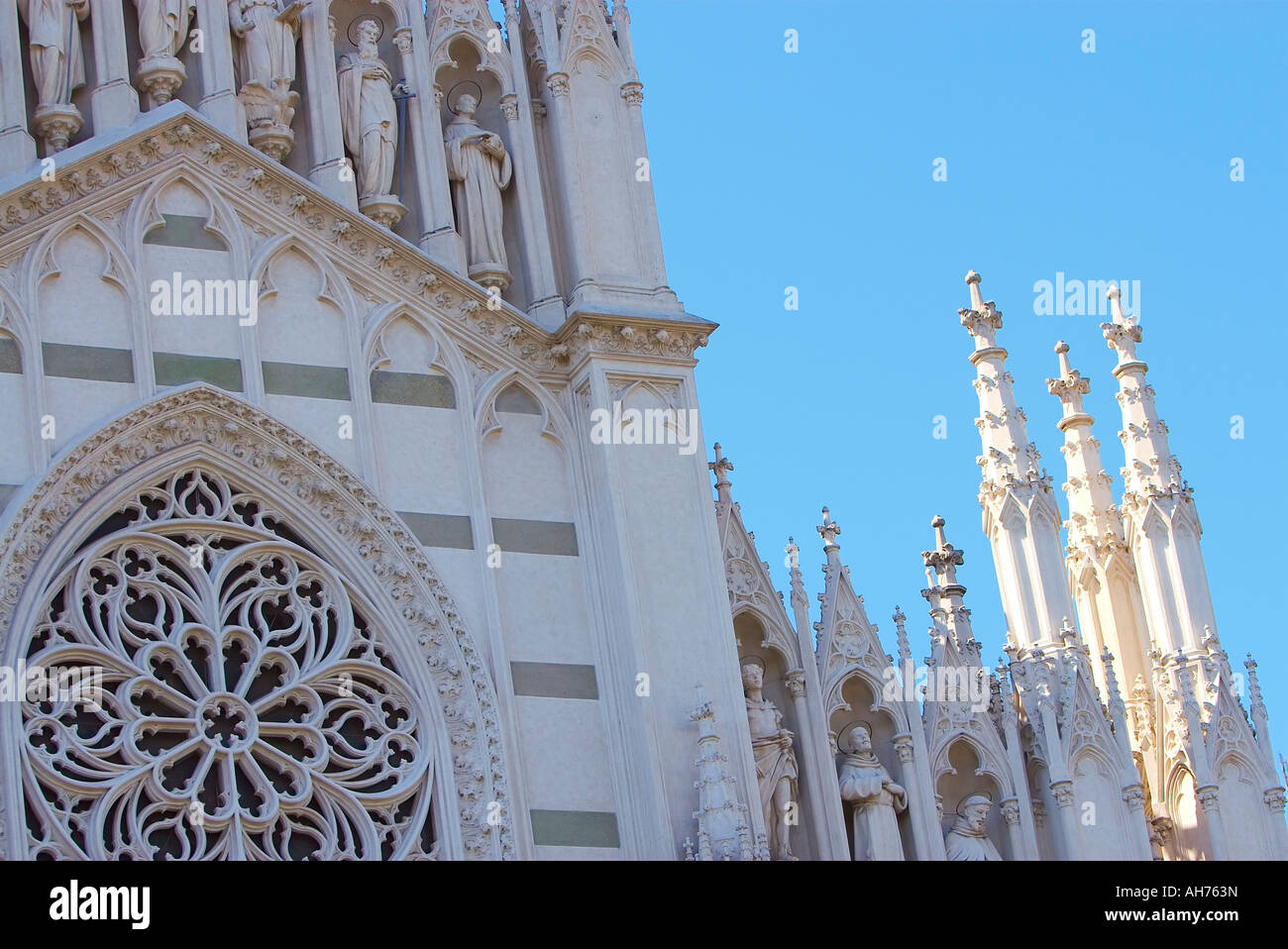 Rome Italy White Church Architecture Stock Photo - Alamy