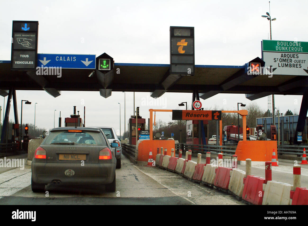Motorway Toll Booth Northern France Stock Photo - Alamy