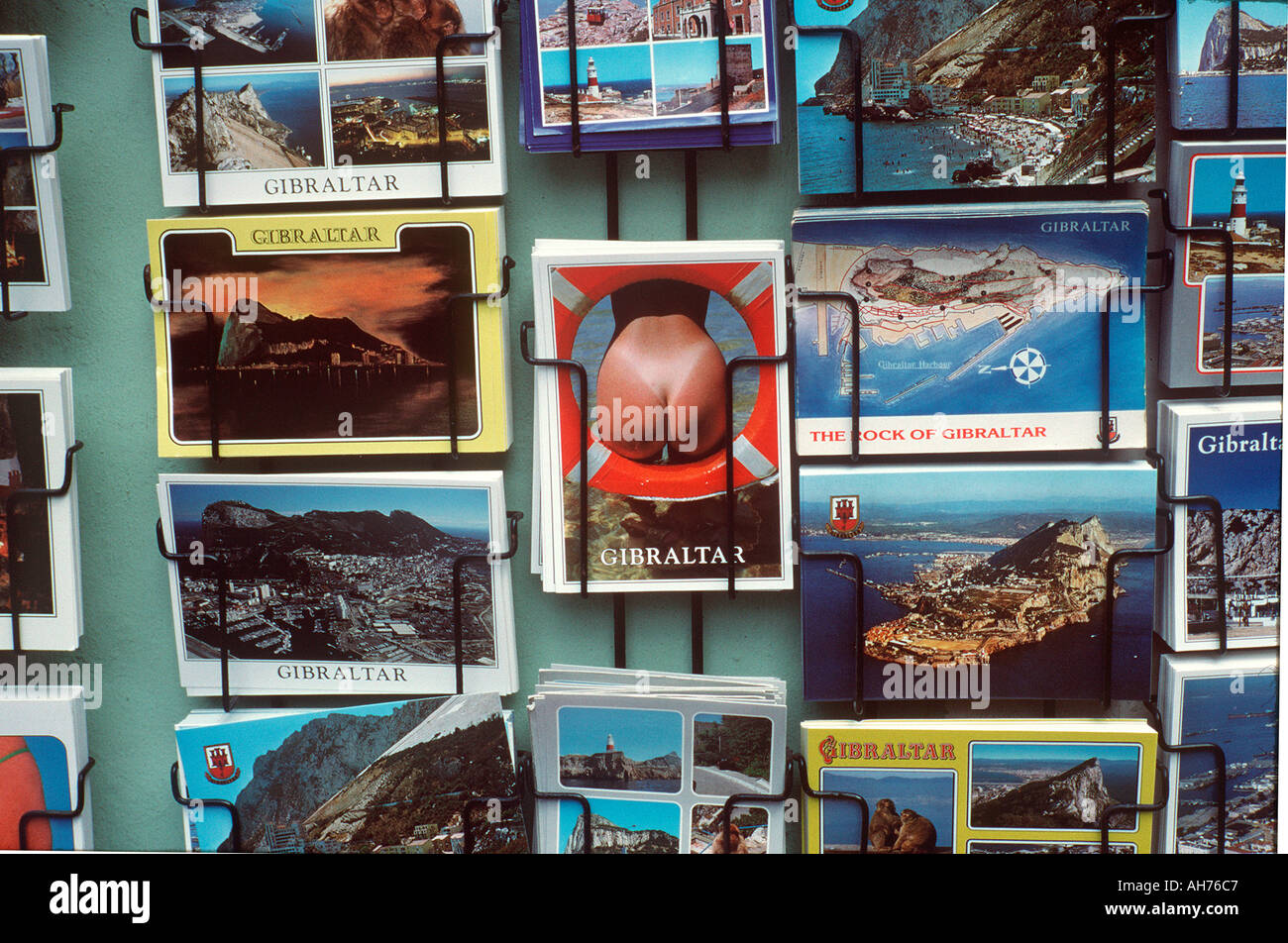 postcards for sale from the ROCK OF GIBRALTAR Stock Photo - Alamy