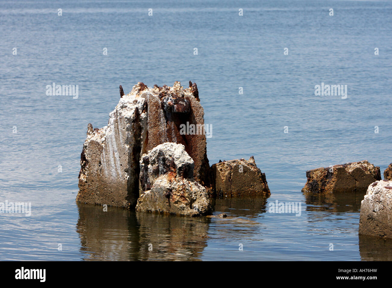 Decaying Concrete in the Bay Stock Photo - Alamy
