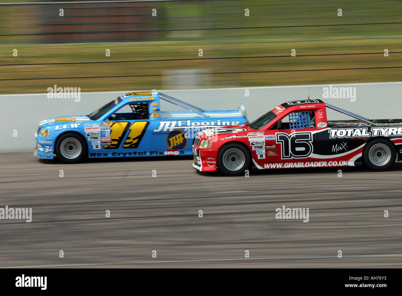 Racing pick up trucks Stock Photo - Alamy