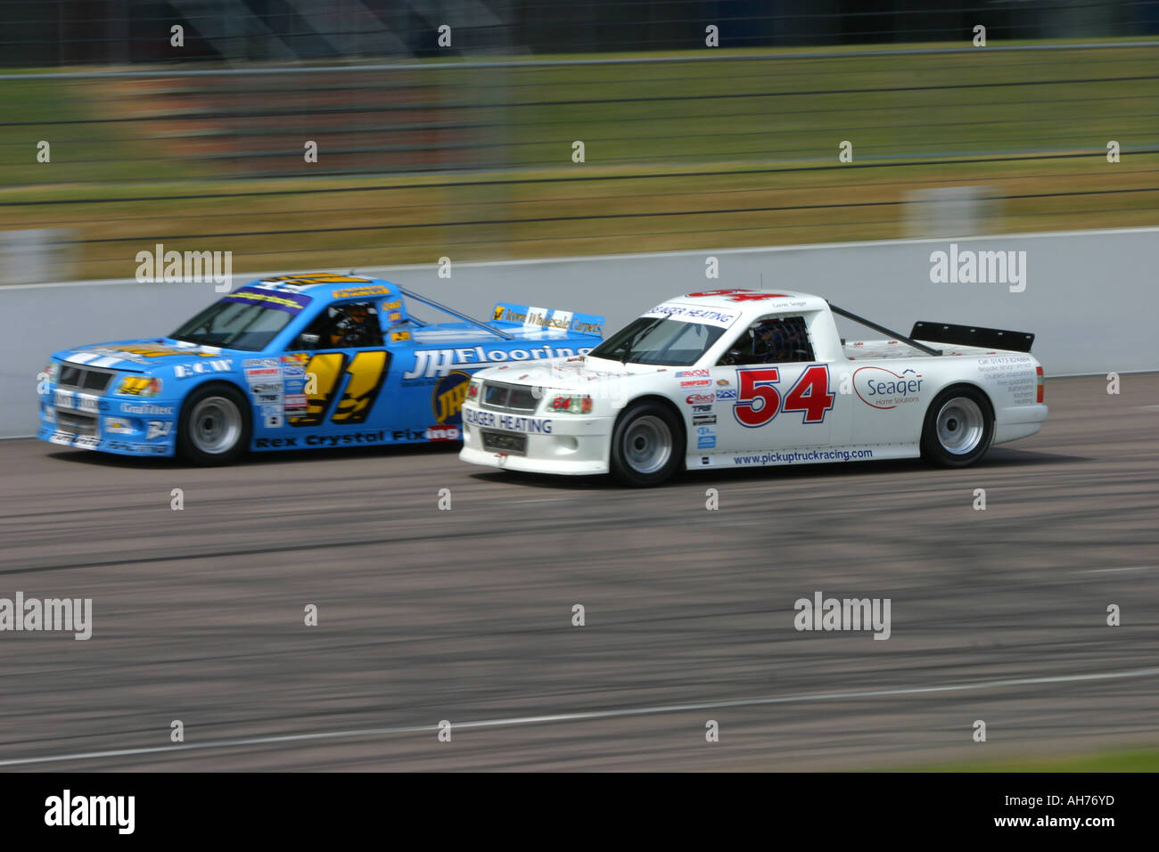 Racing pick up trucks Stock Photo - Alamy