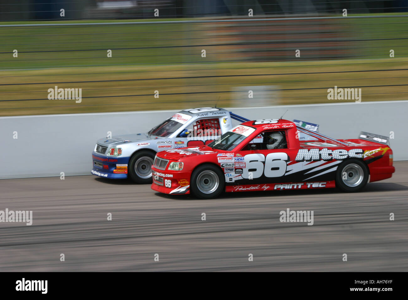 Racing pick up trucks Stock Photo - Alamy