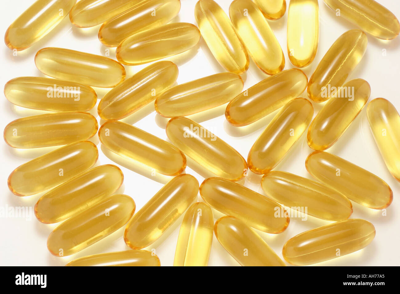 Cod Liver Oil Capsules Stock Photo - Alamy