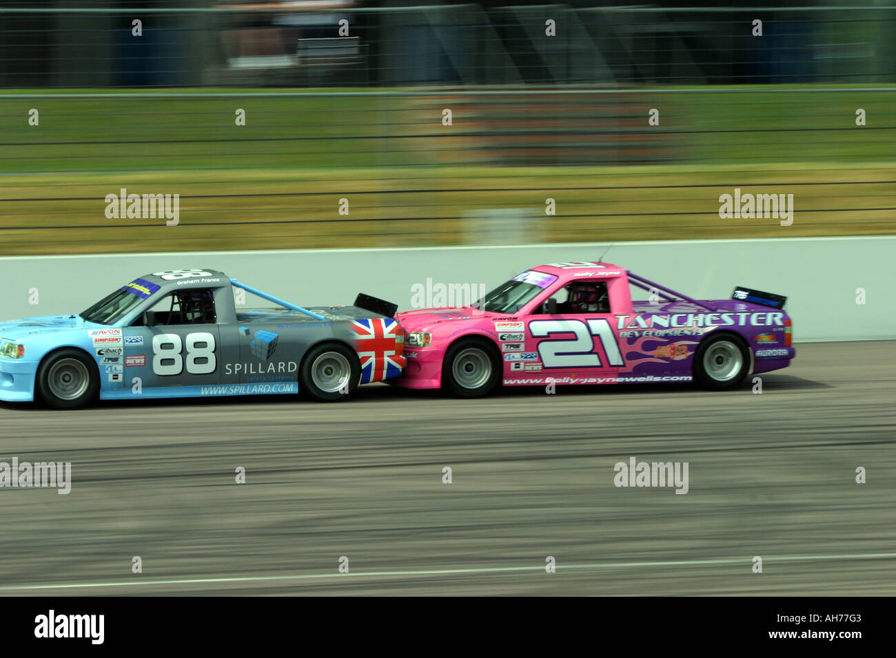 Racing pick up trucks Stock Photo - Alamy