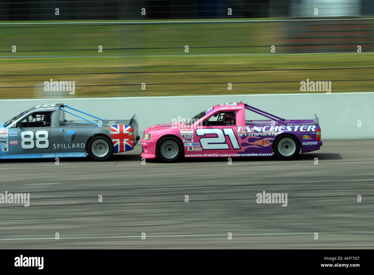 Racing pick up trucks Stock Photo - Alamy