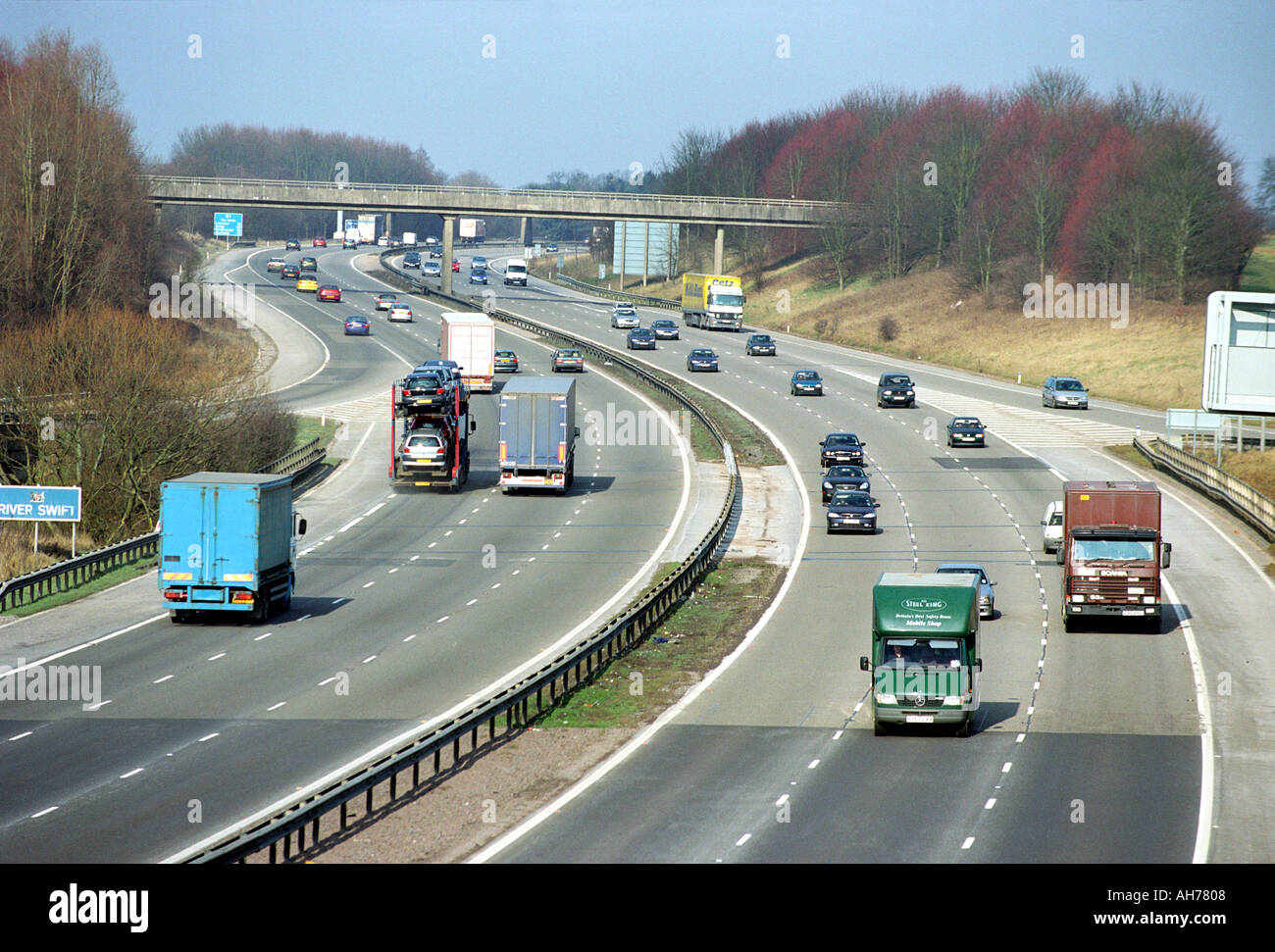M1 motorway Leicestershire England UK Stock Photo - Alamy