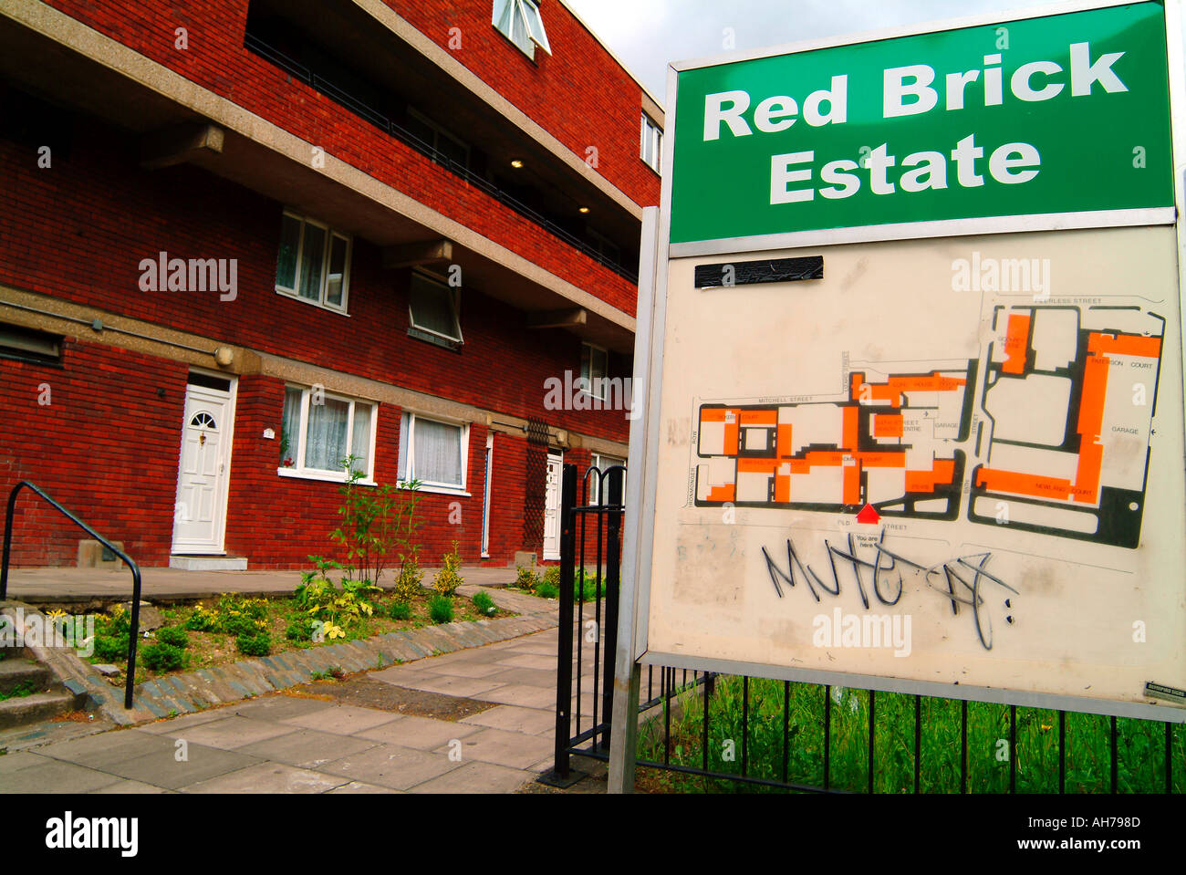 red brick estate Stock Photo - Alamy