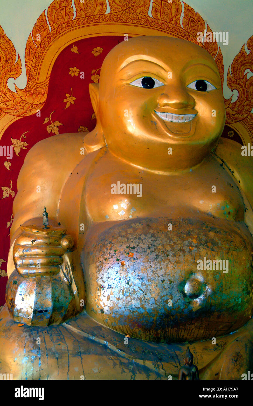 Fat golden buddha statue wat hi-res stock photography and images - Alamy