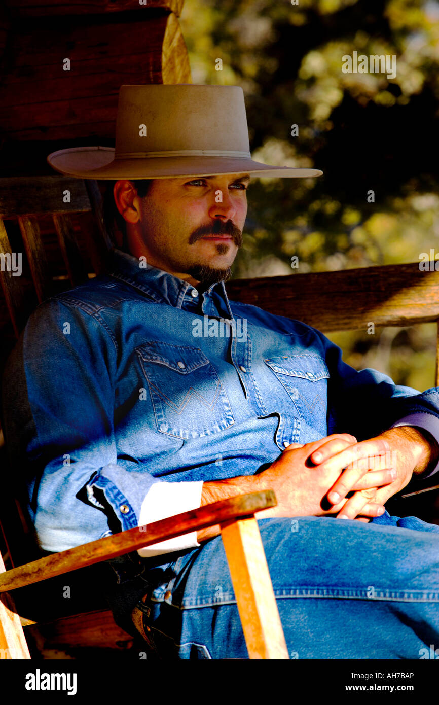 Man sitting on rocking chair hi-res stock photography and images - Alamy
