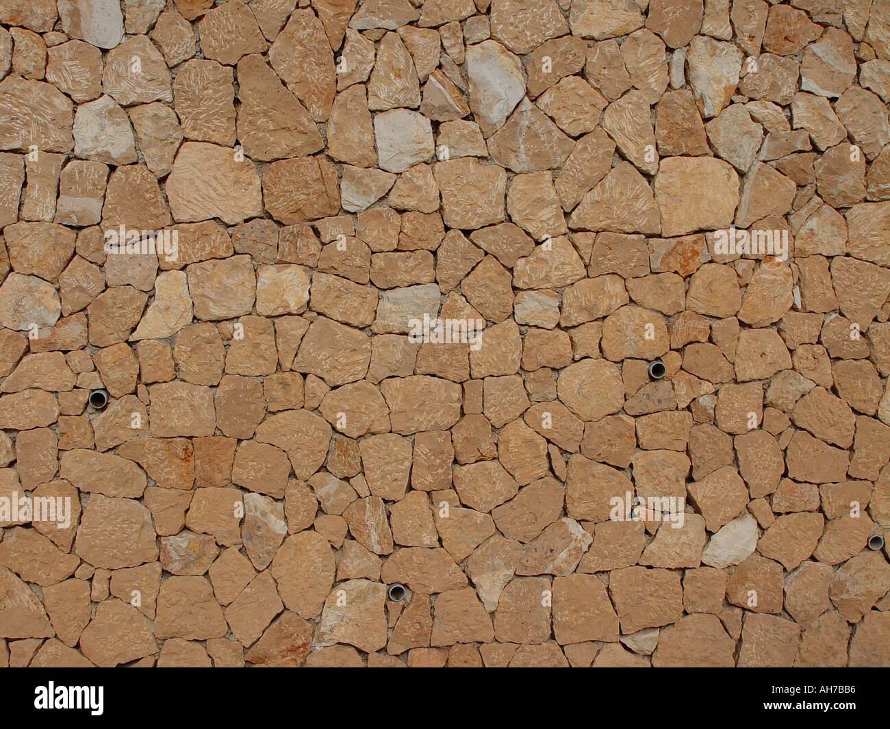 Stone wall on the Mediterranean Balearic Island of Ibiza Spain Stock ...