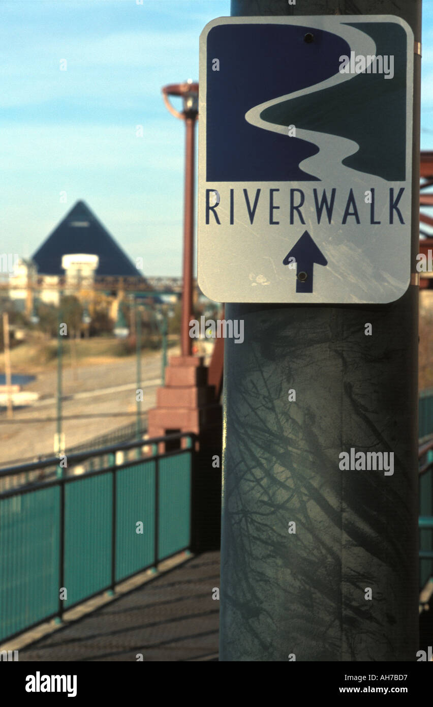 Riverwalk Sign, Pyramid, Memphis, Tennessee Stock Photo - Alamy