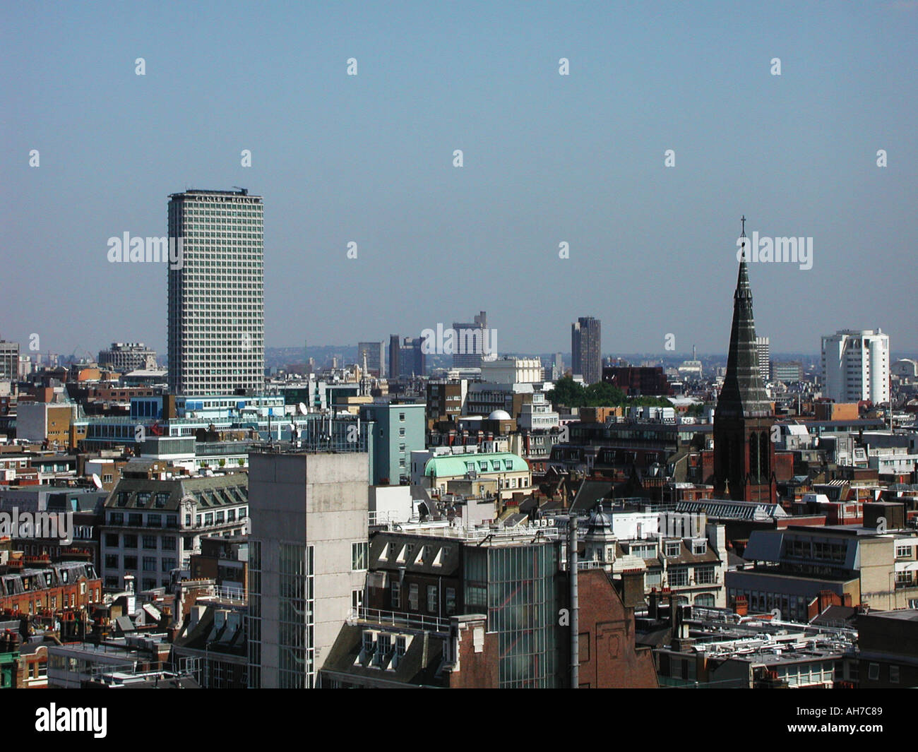 View across rooftops in Central London UK Stock Photo - Alamy