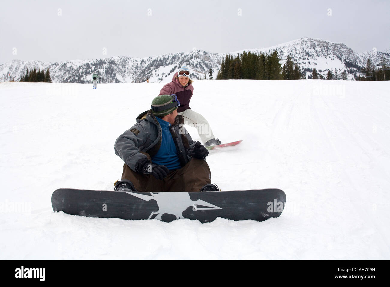 Sliding down snow hi-res stock photography and images - Alamy