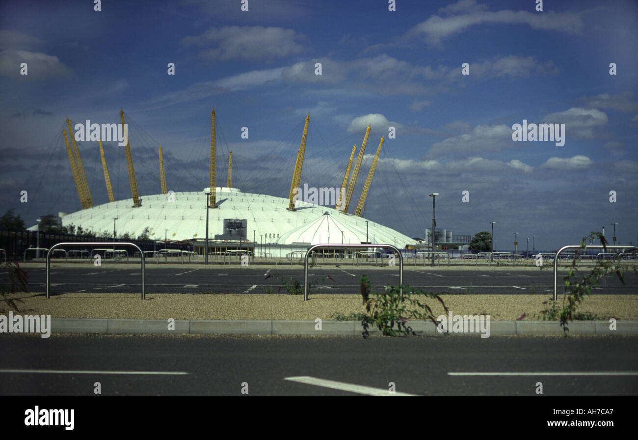 The empty Millennium Dome prior to it being refurbished and rebranded ...