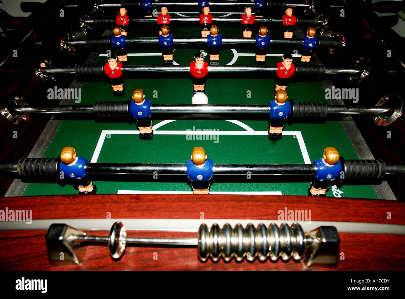 Close-up of a foosball table Stock Photo - Alamy