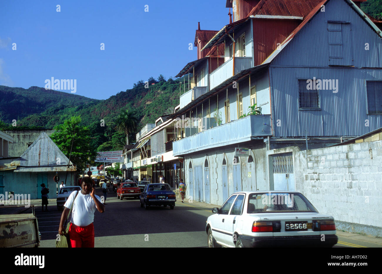 Albert Street and buildings Victoria Mahe Seychelles Stock Photo - Alamy