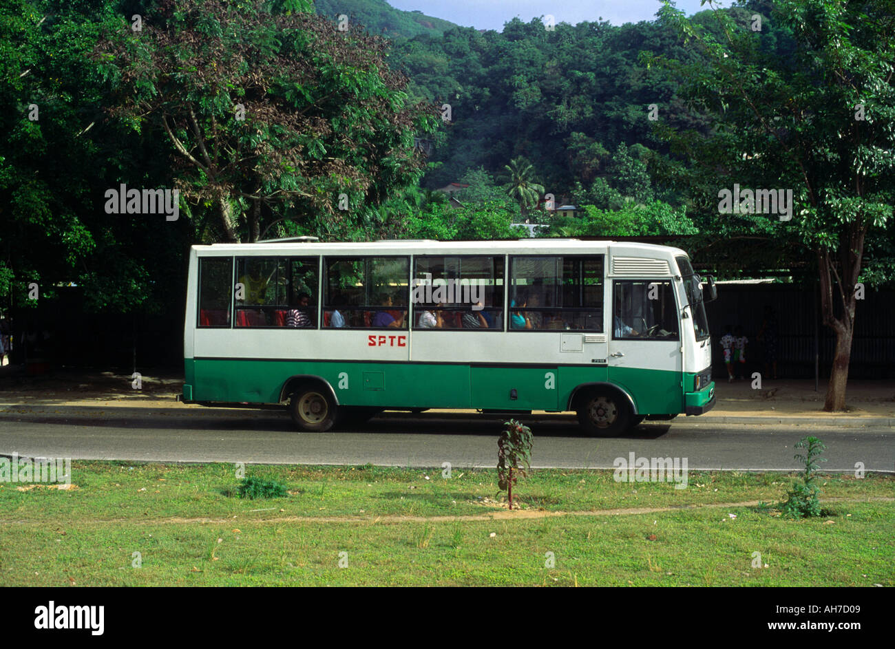 Bus station Victoria Mahe Seychelles Stock Photo - Alamy
