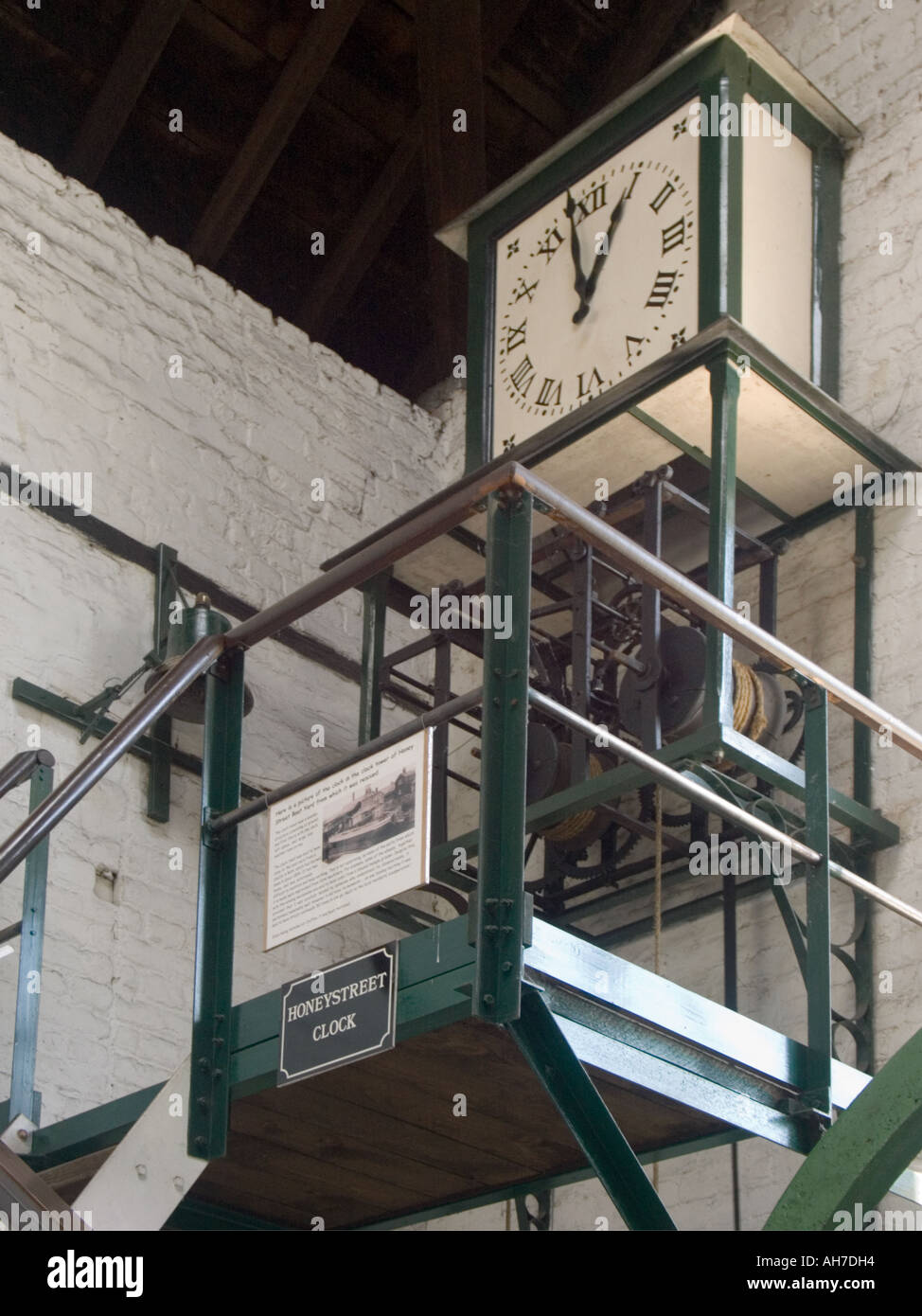 The Honey Street Clock in the pumphouse at Crofton Beam Engines Stock ...
