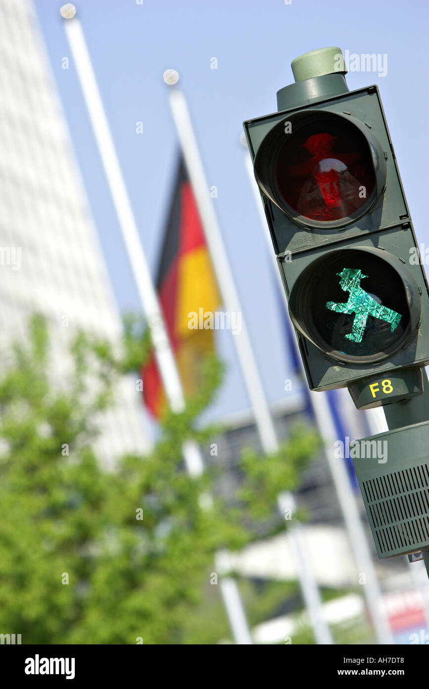 Traffic walk ampelman green go sign in Berlin Germany auto automobile ...