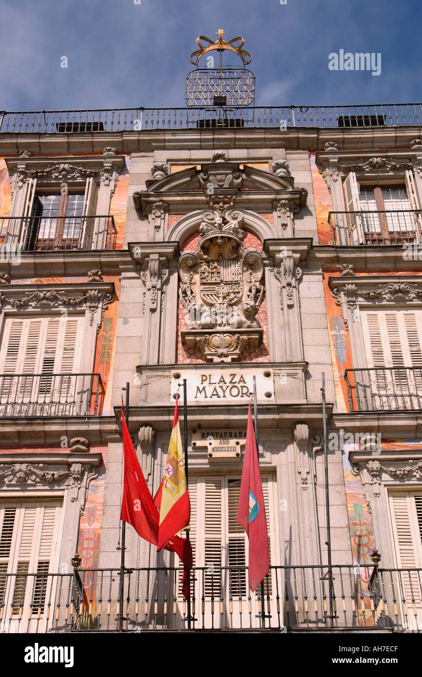 Madrid, Spain. Murals on walls of Plaza Mayor Stock Photo - Alamy