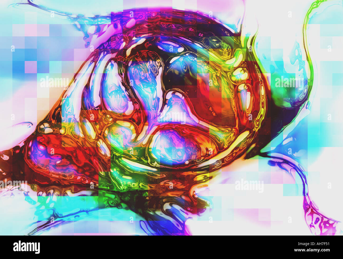 a hand drawn image scanned into the computer and manipulated Stock ...