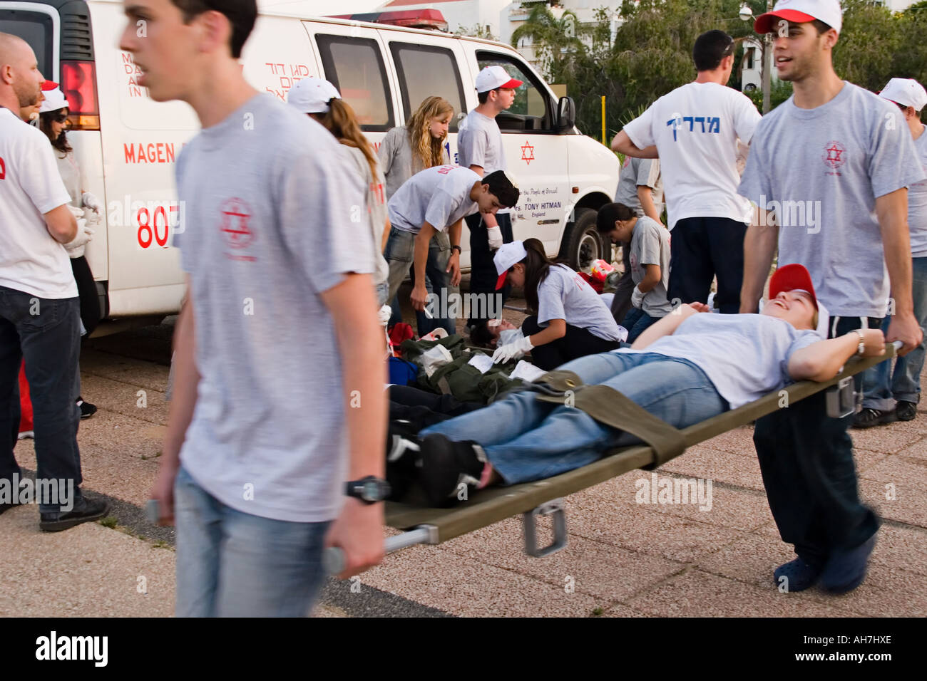 Stock Photo of Israeli Red Star of David (Red Cross) Emergency Medical ...