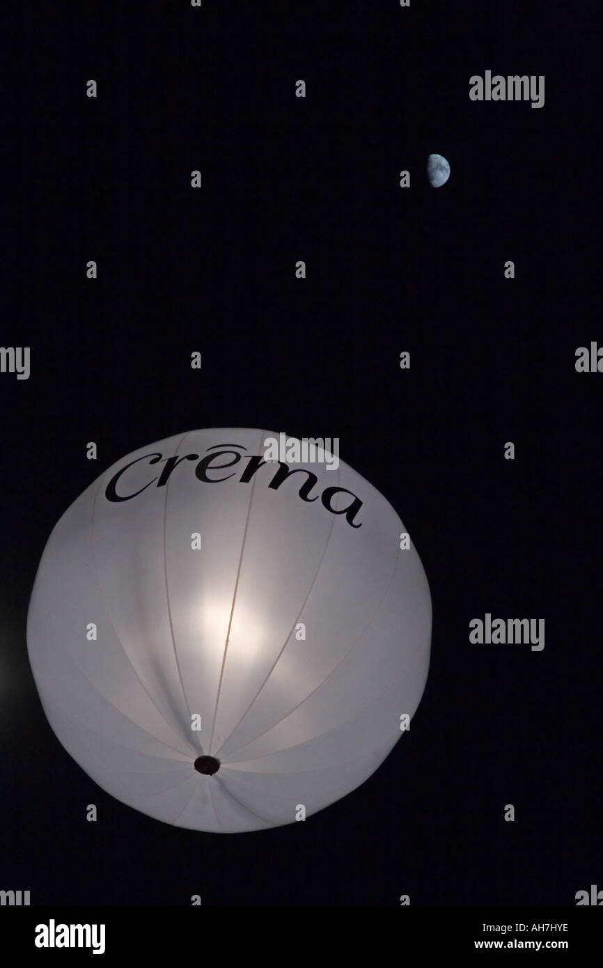 Stock Photo of Crema Balloon and Moon Stock Photo - Alamy