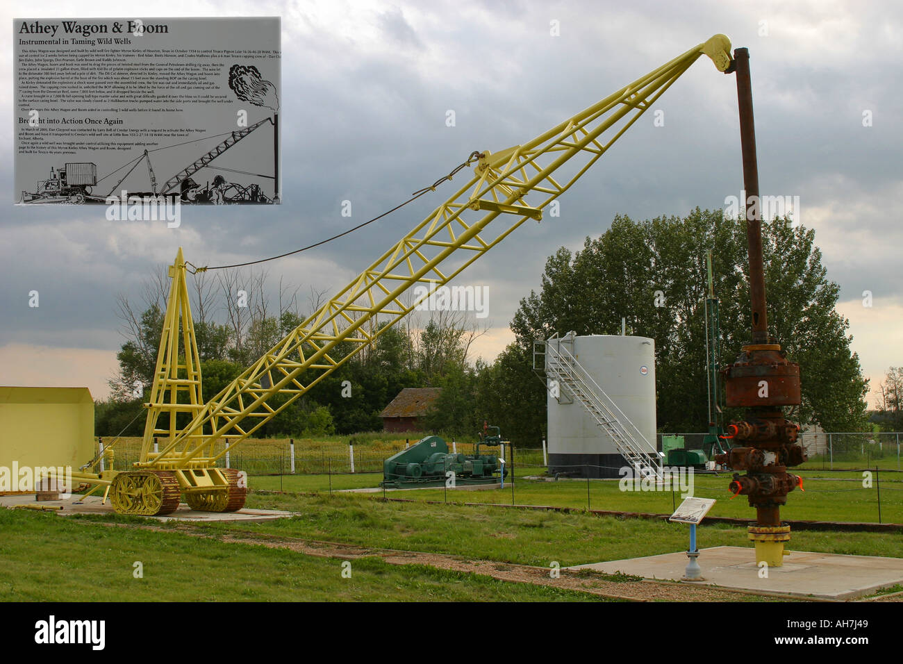 OIL INDUSTRY near the Canadian Rocky Mountains in Alberta Canada Stock ...