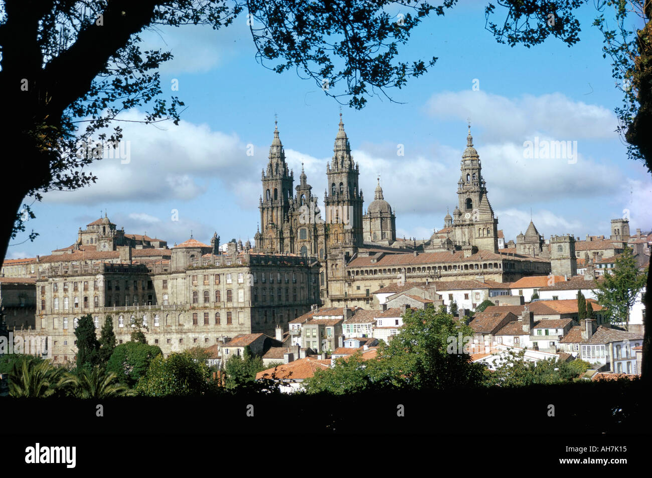 Cathedral from the park Santiago de Compostela UNESCO World Heritage ...