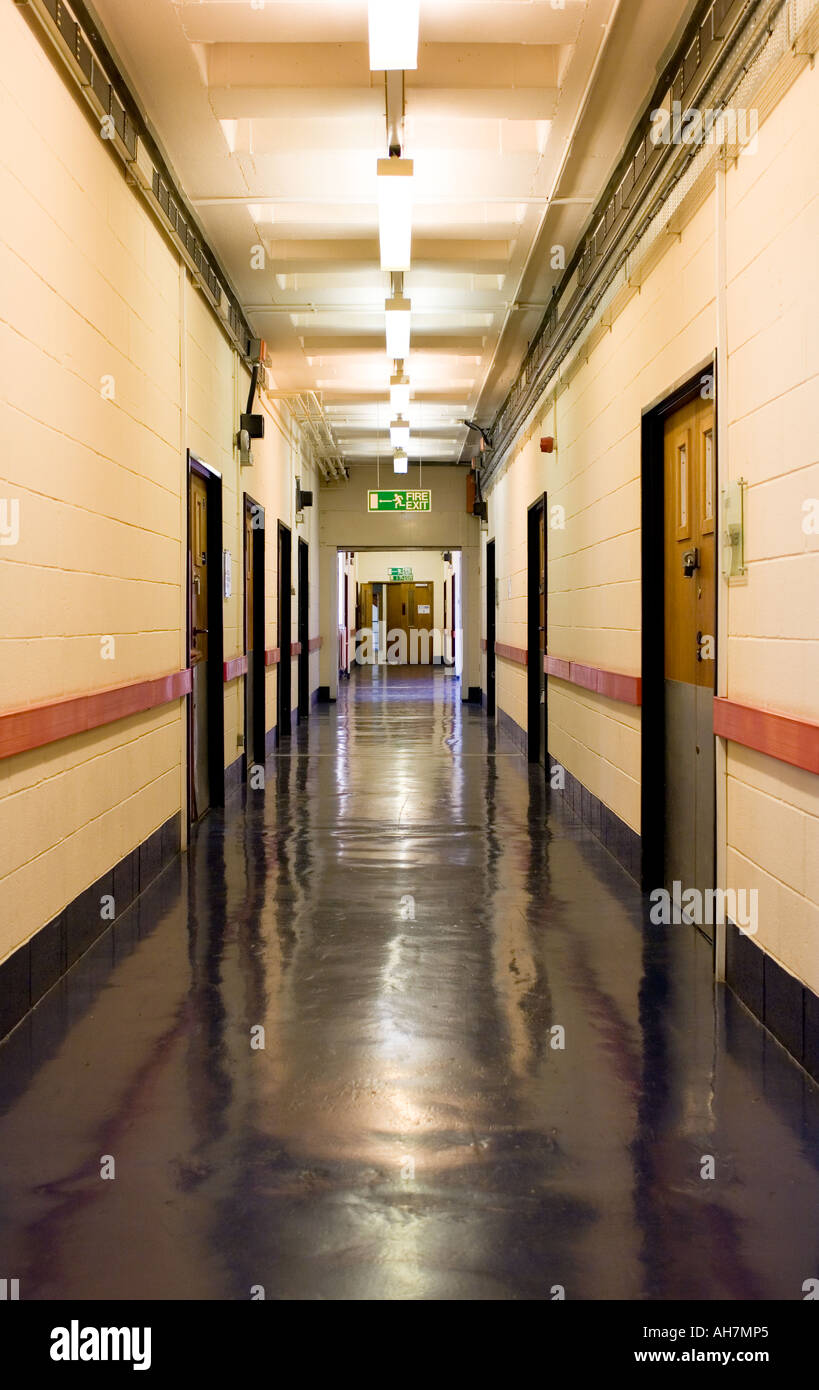 Corridor in Office Block Stock Photo - Alamy