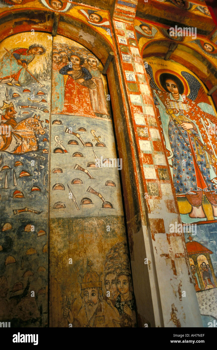 Narga Selassi church Isle of Dek Lake Tana Gondar region Ethiopia ...