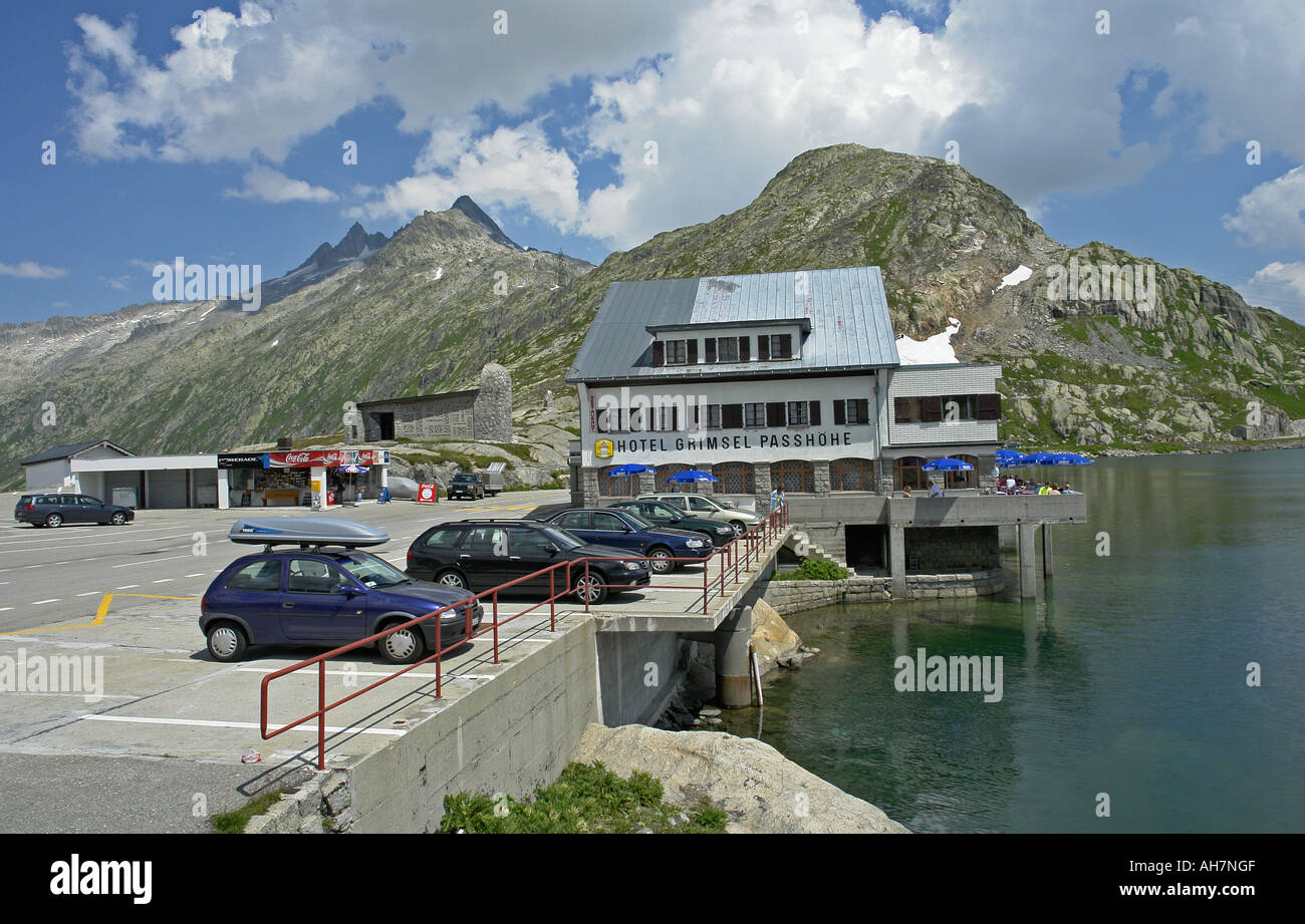 Hotel Grimsel Passhohe at the summit of the Grimsel summit Stock Photo ... Hotel Grimsel Passhohe at the summit of the Grimsel summit Stock Photo ...