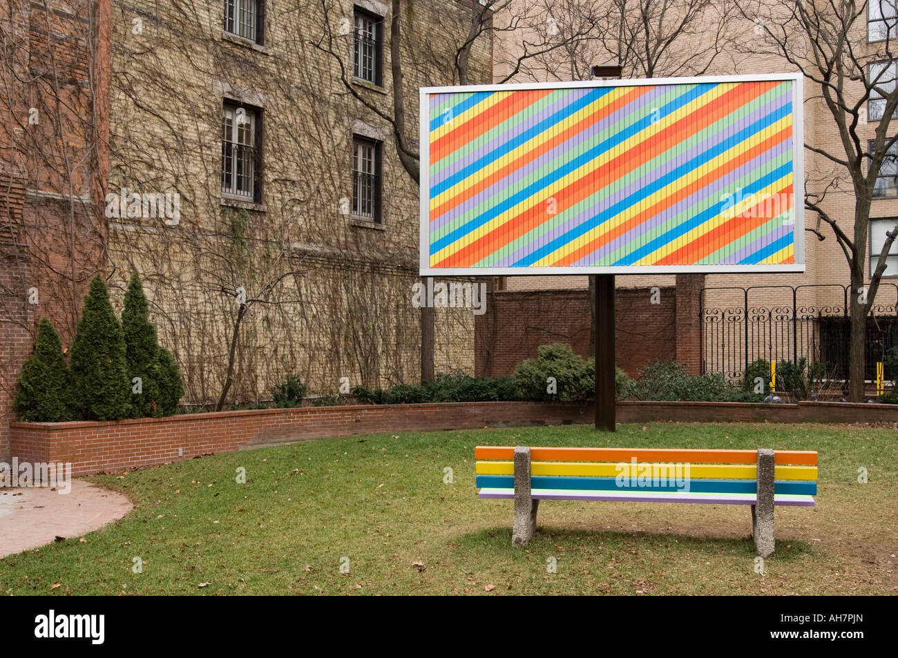 Billboard and Bench Stock Photo - Alamy