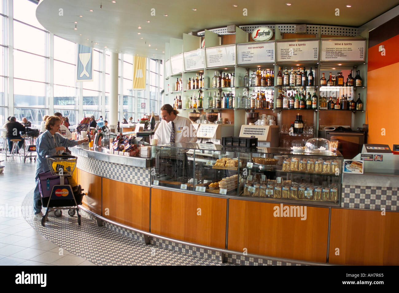 Bar at Amsterdam Schiphol Airport Amsterdam Holland The Netherlands ...