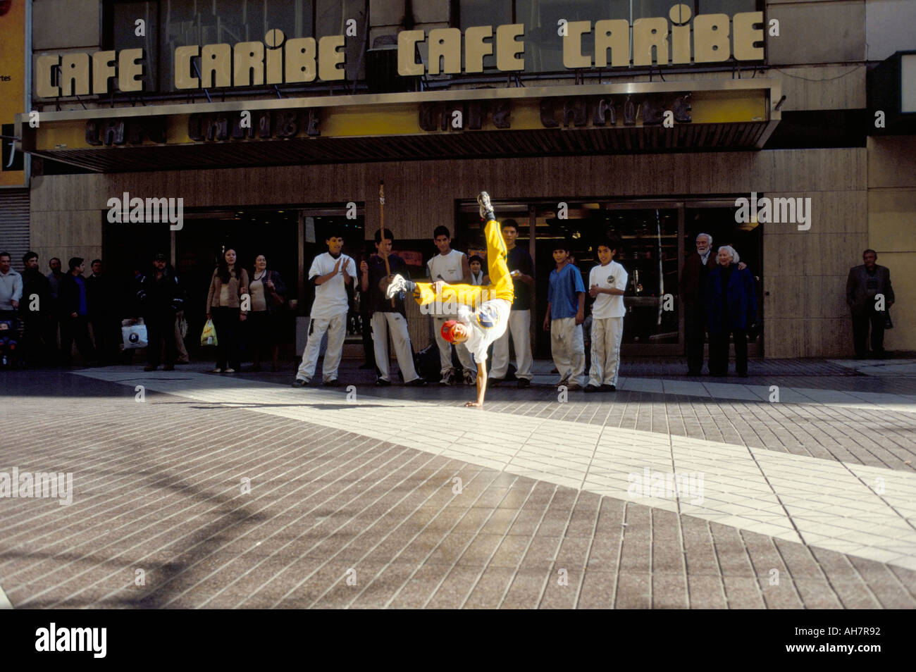 Street dancer Santiago Chile South America Stock Photo - Alamy