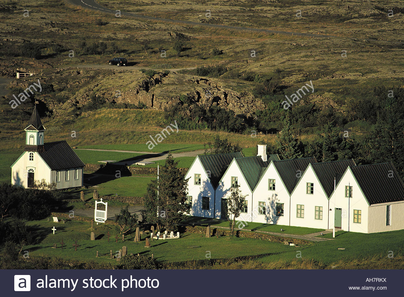 Iceland, Thingvellir, site of the old Icelandic parliament (Althing ...