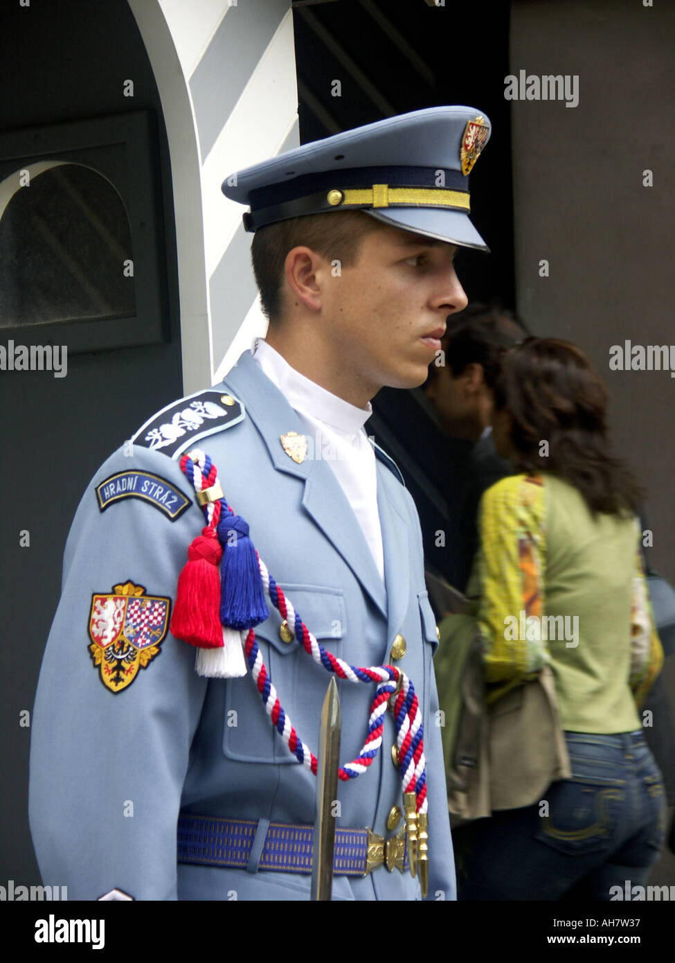 Prague castle gate guards hi-res stock photography and images - Alamy