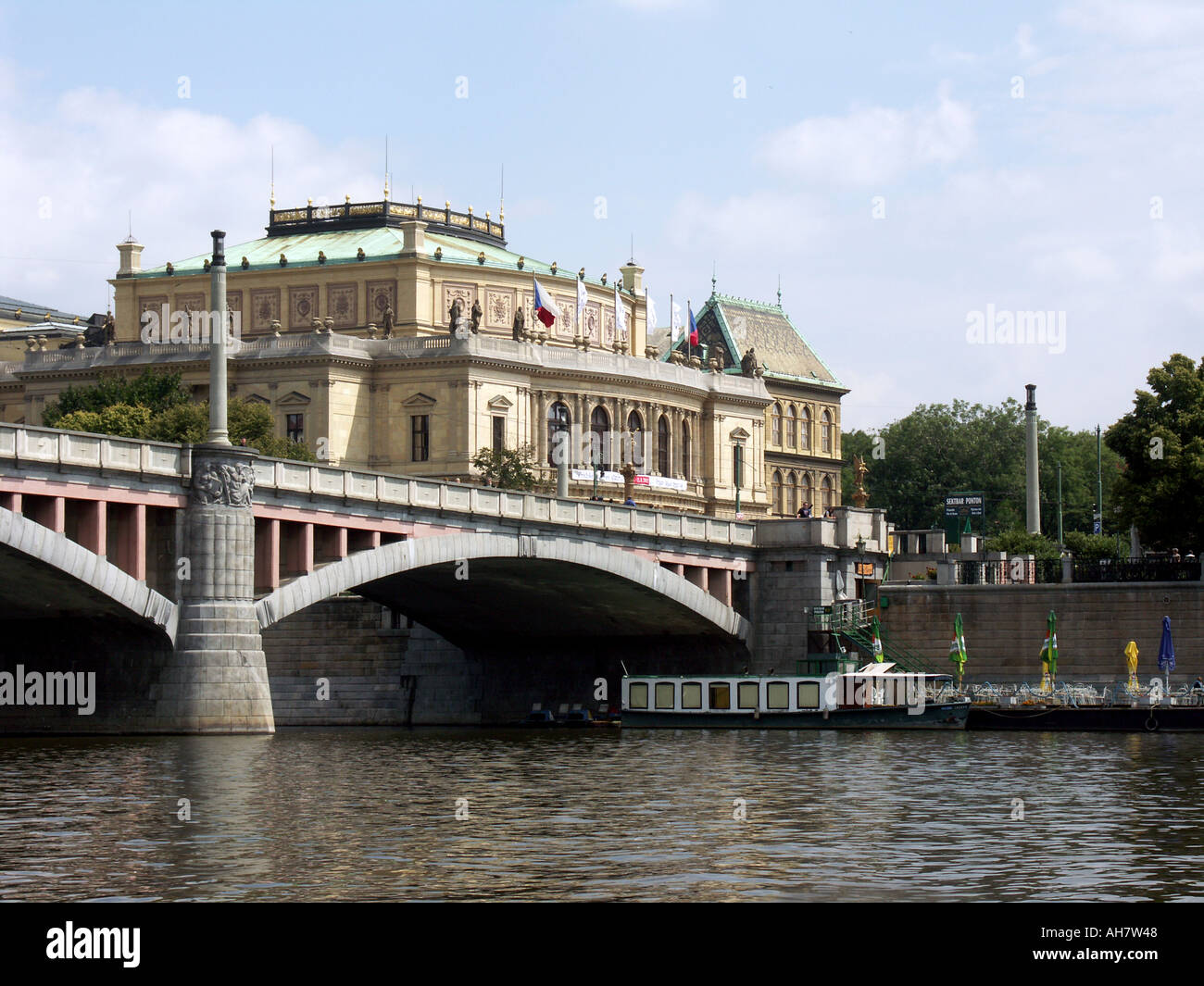 Rudolfinum concert hall from the Vltava Prague Stock Photo - Alamy