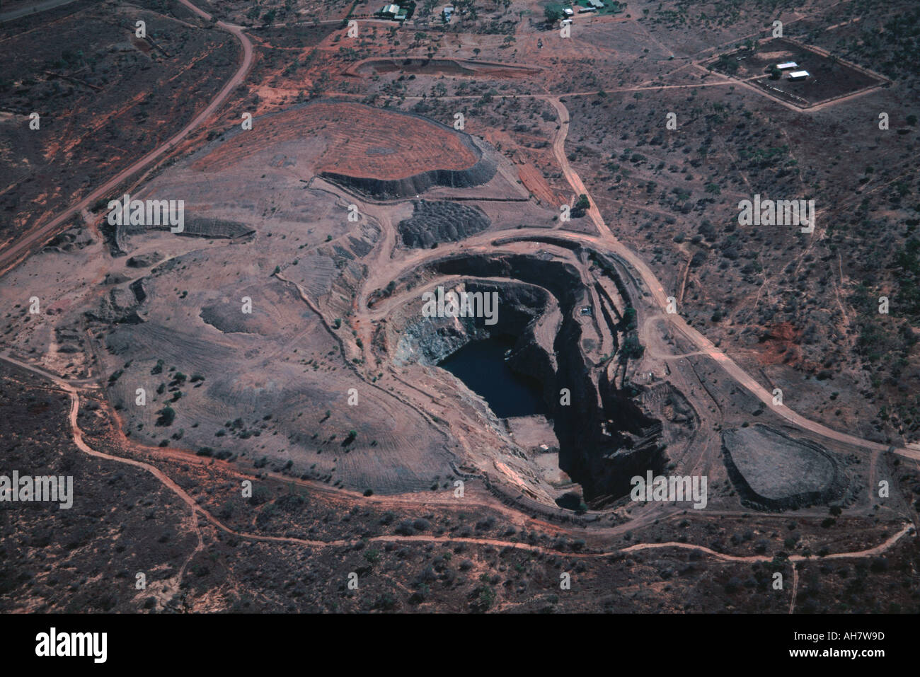 Open cut mine Charters Towers Stock Photo - Alamy