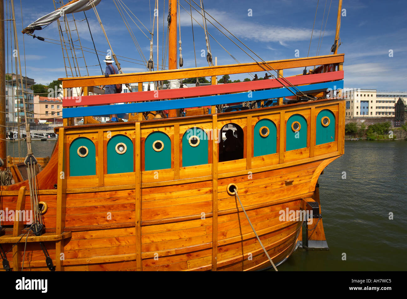 A replica of John Cabot s ship The Matthew based in Bristol Docks ...