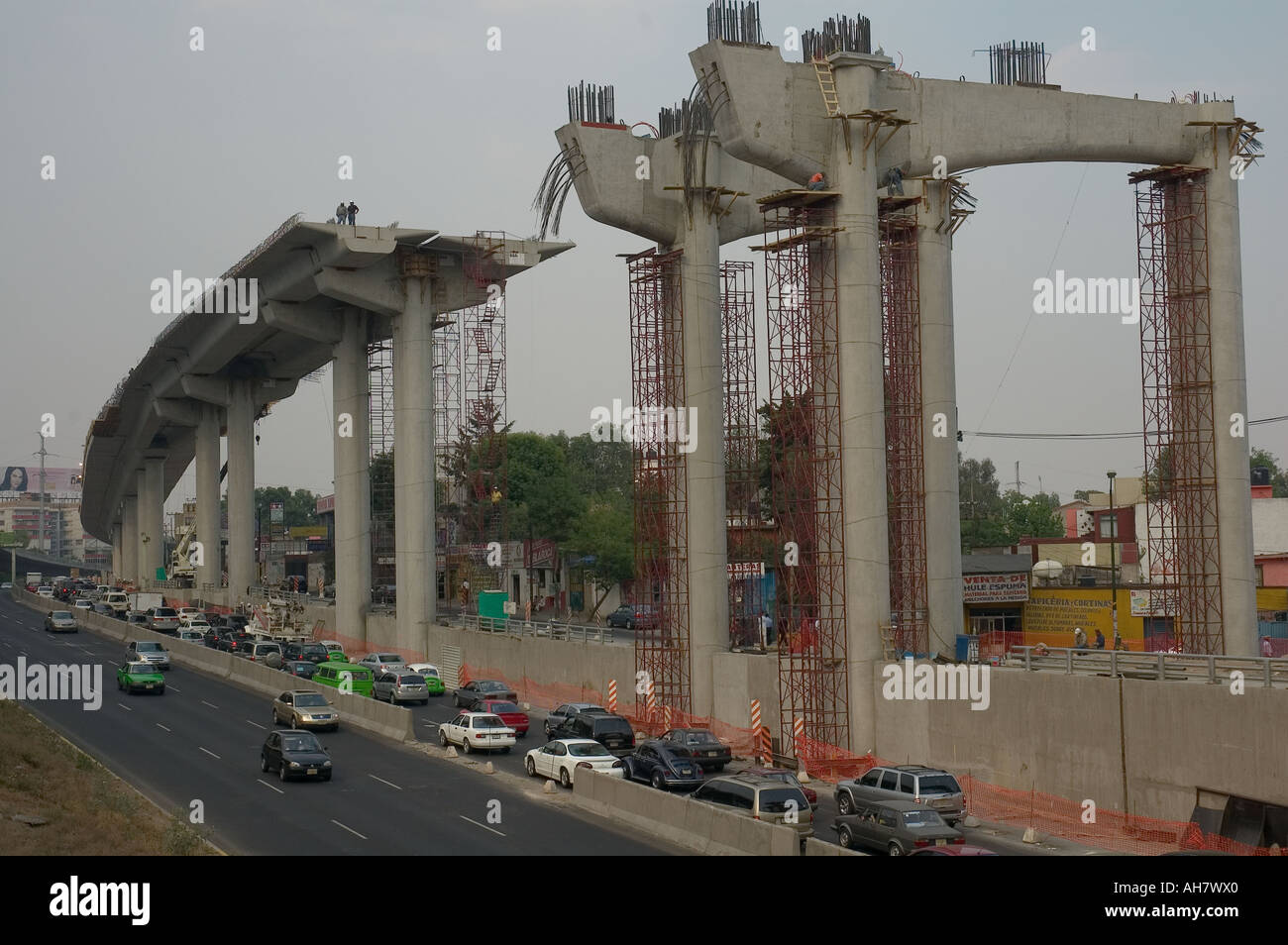 Second level of the periferico or ring route around Mexico City Stock ...