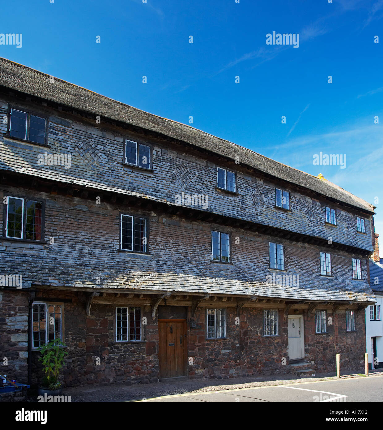 Cottages in the Village of Dunster, Exmoor National Park, Somerset ...