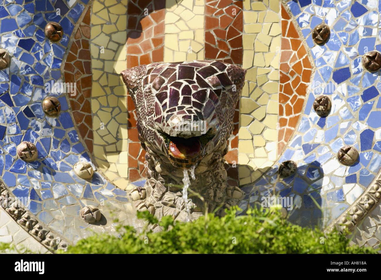Barcelona Spain Parc Guell by Antoni Gaudi Lizard figure Stock Photo ...