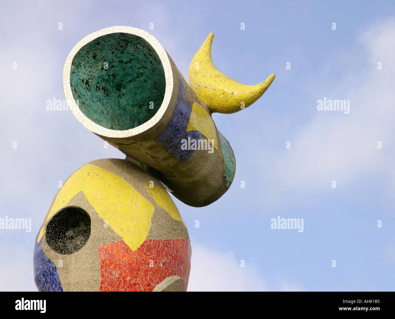 Barcelona Spain Bird Lady by Miro in Parc Joan Miro Stock Photo - Alamy