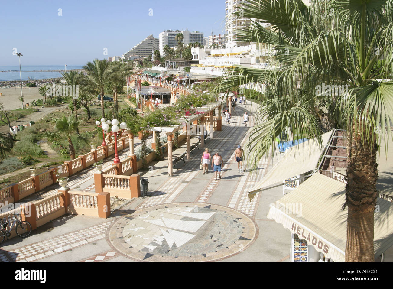 Benalmadena Costa Costa del Sol Spain Paseo Maritimo Stock Photo - Alamy